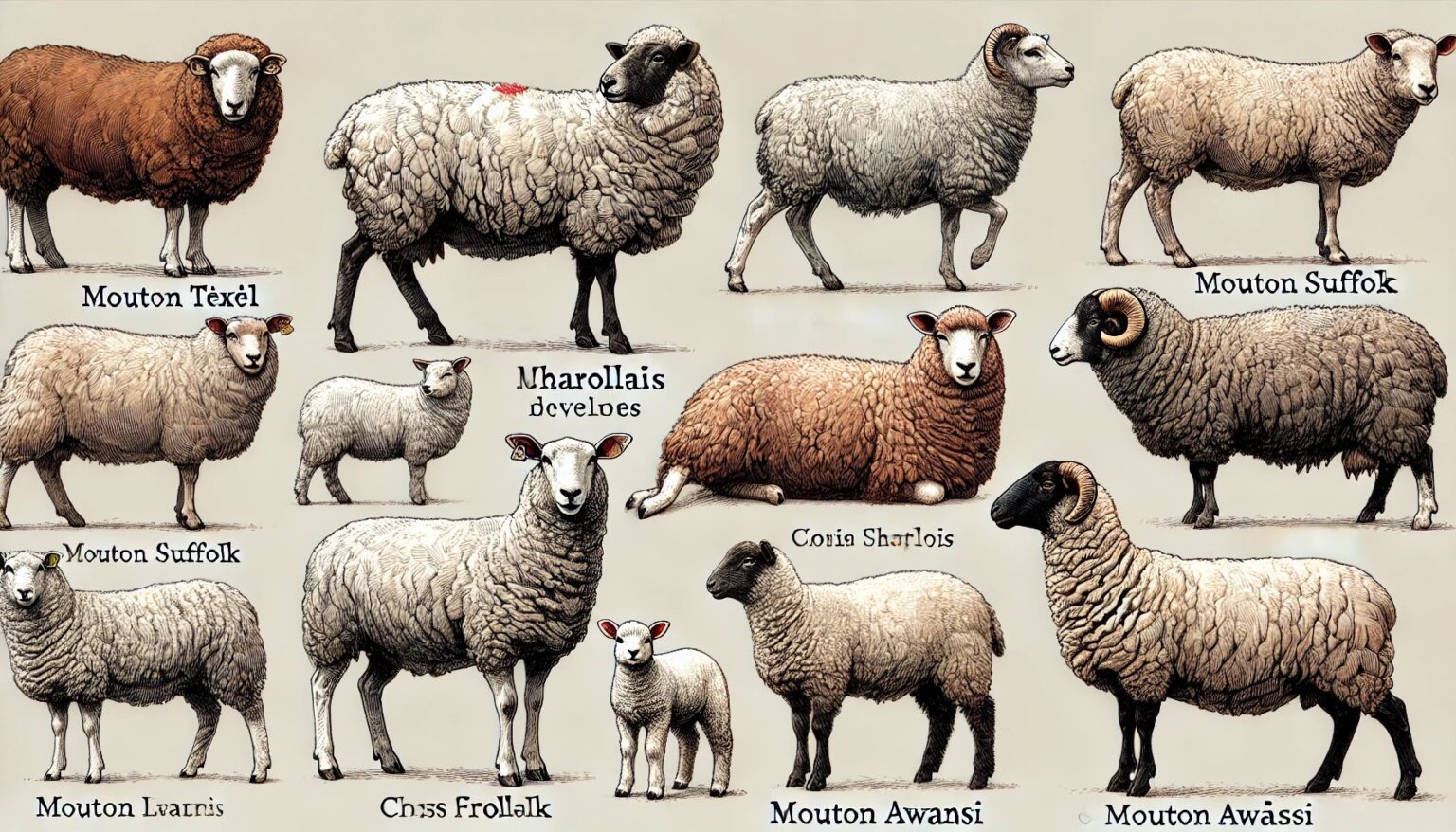 Les différentes races de moutons par Allo-Mouton